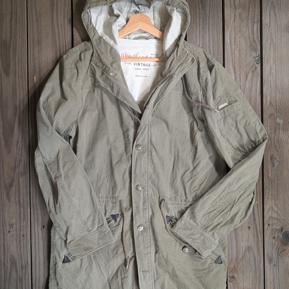 Weatherproof | Jackets & Coats | Vintage Green Military Field Coat With ...
